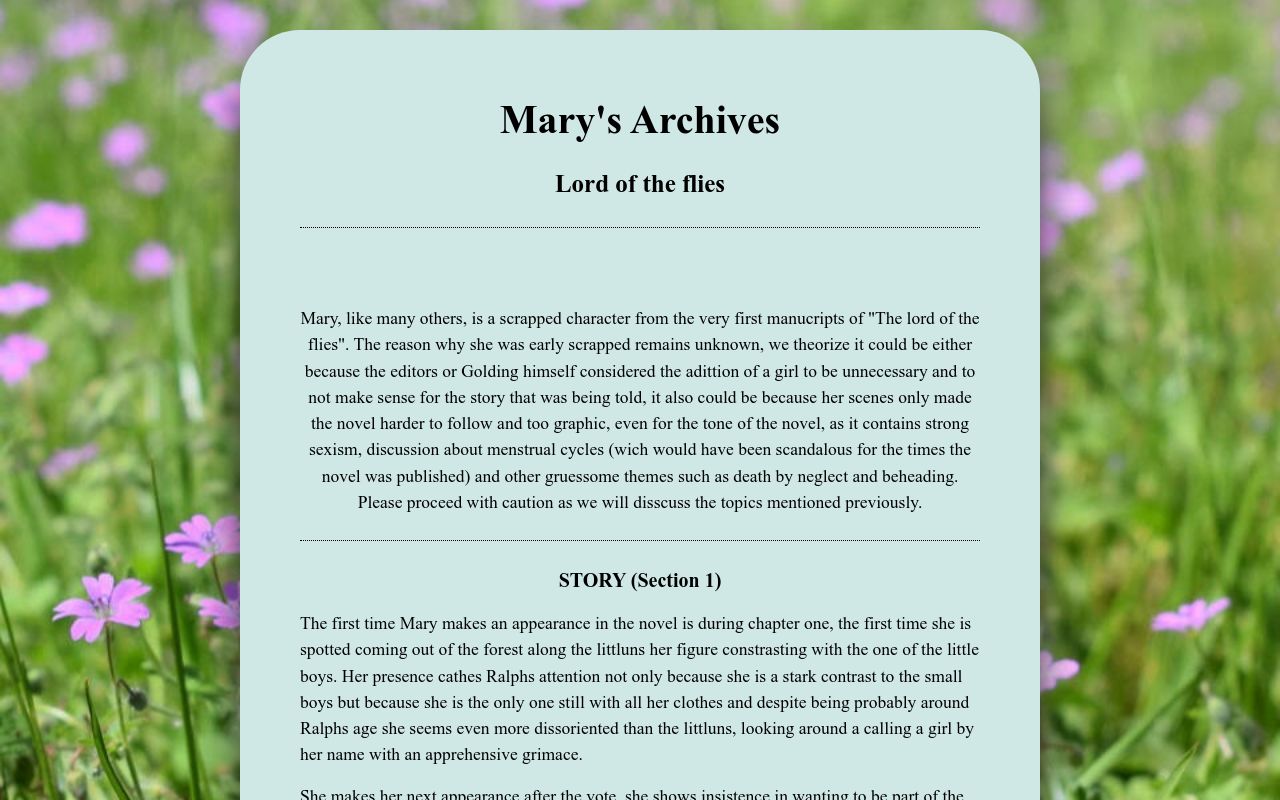 Mary's Archives